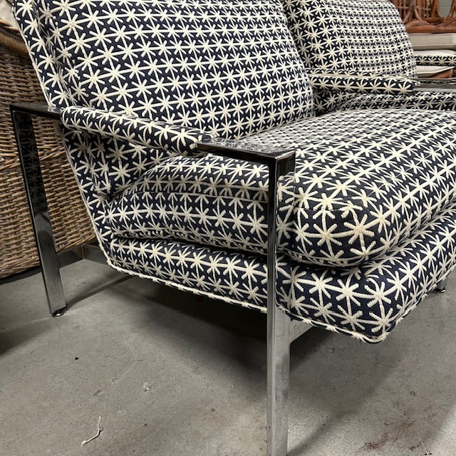 pair vintage Milo Baughman lounge chairs – eclectic patina